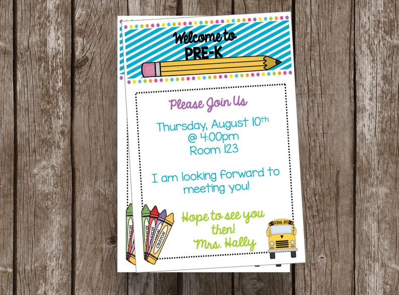 Welcome to Pre-k Open House Prek Back to School Editable - Etsy