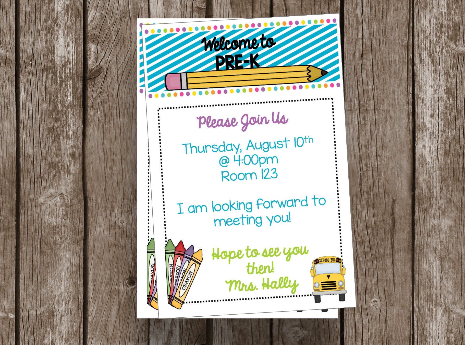 Welcome to Pre-k - Open House Prek - Back to School - Editable ...