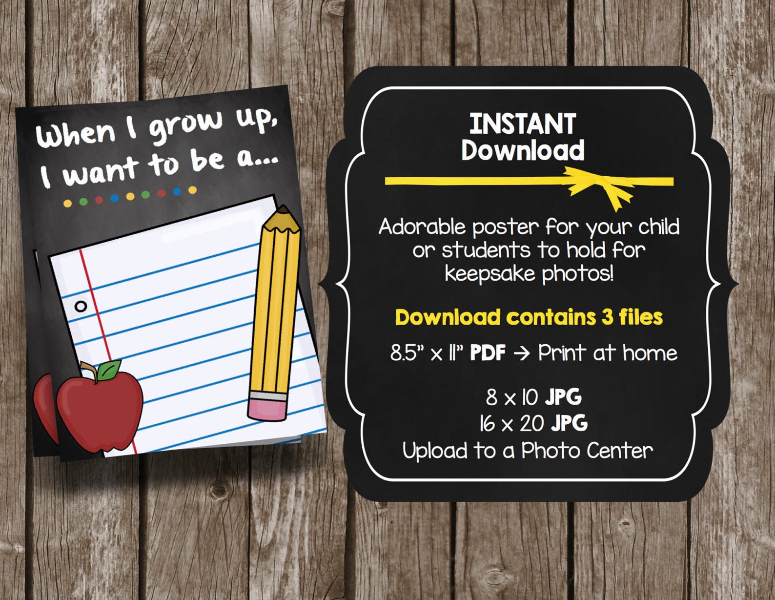 50% OFF SALE When I Grow up Poster - Sign - Graduation - First Day of ...