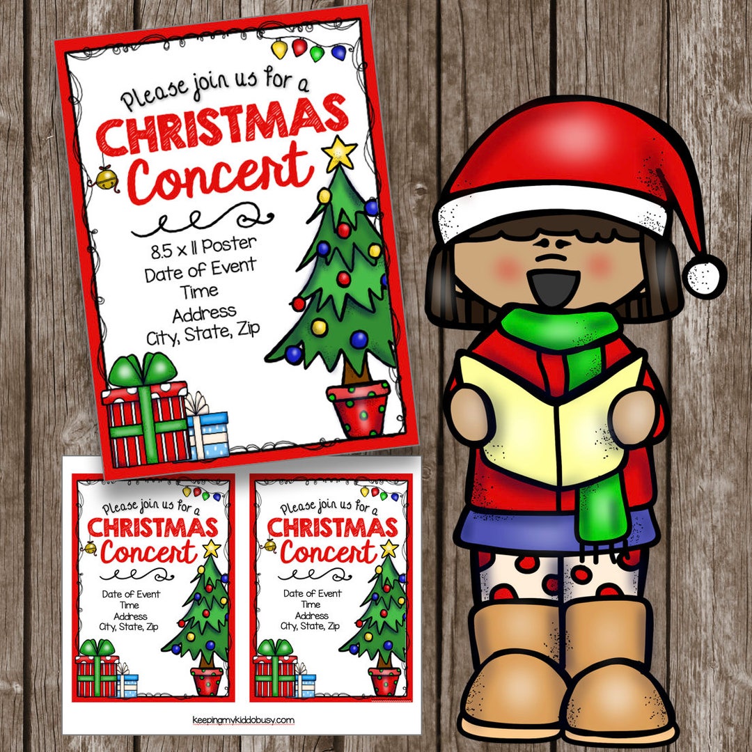 Christmas Concert BUNDLE - Editable DIY Invitations - Poster - Flyer ...