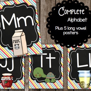 50% OFF SALE - Alphabet Posters - Cards - Chalkboard - Classroom - Etsy