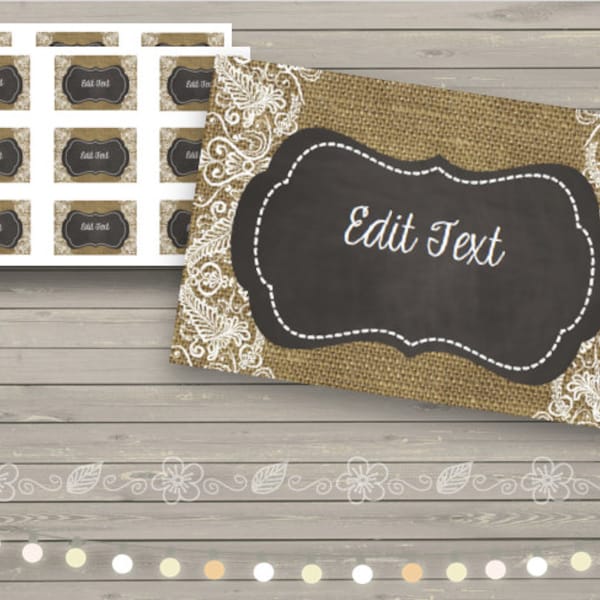 Burlap Tags - Etsy