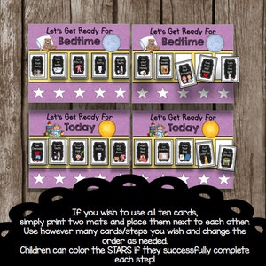 50% OFF SALE Morning & Bedtime Routine Chart - Cards - Printable ...