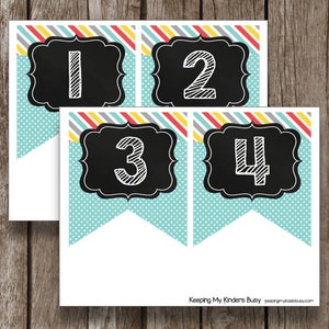 50% OFF SALE - Banner - Complete Alphabet - Numbers - Chalkboard - Teal ...