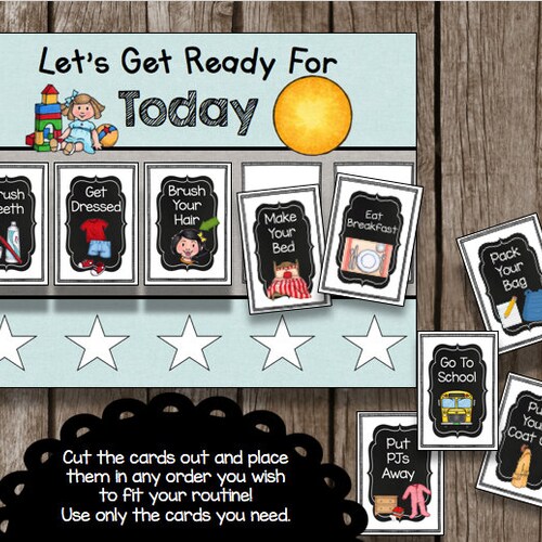 50% OFF SALE Routine Cards instant Download Morning & Night - Etsy