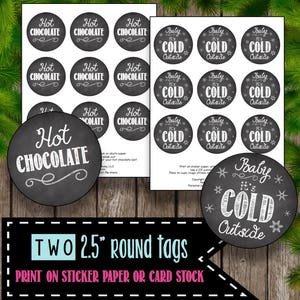 Hot Chocolate Bar BUNDLE - Editable DIY Party Kit - Invitations - Hot ...
