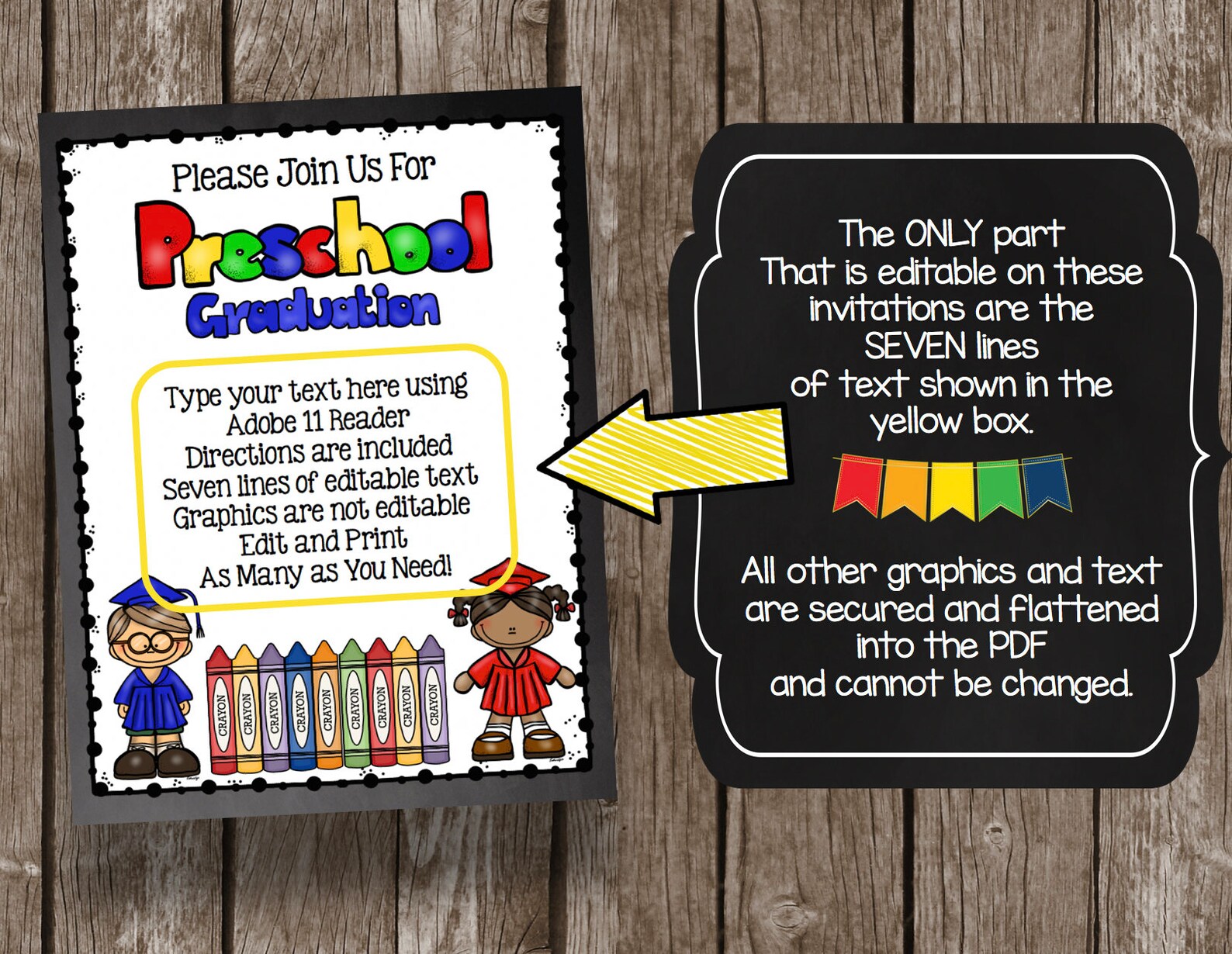 50% OFF SALE Preschool Graduation Invitation - Classroom Teacher ...