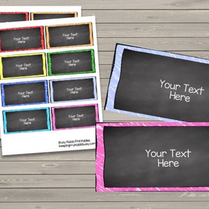 50% OFF SALE Chalkboard Labels {editable} 3 Sizes - Instant Download ...