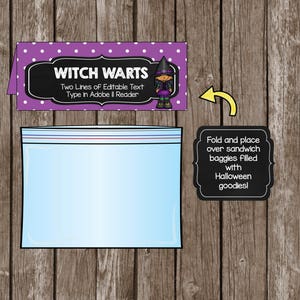Halloween Party Favor Tags EDITABLE Pumpkin - Witch - Monster - Ghost ...