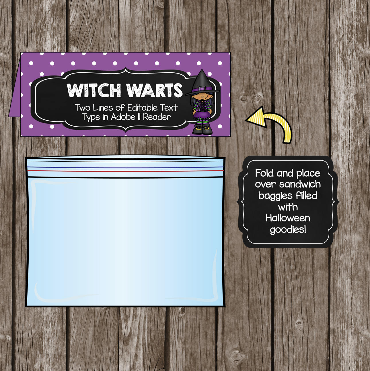 Halloween Party Favor Tags EDITABLE Pumpkin - Witch - Monster - Ghost ...