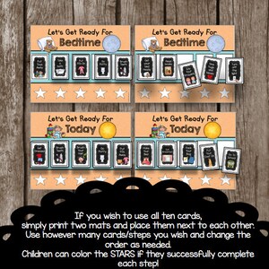 50% OFF SALE Morning & Bedtime Routine Chart - Cards - Printable ...