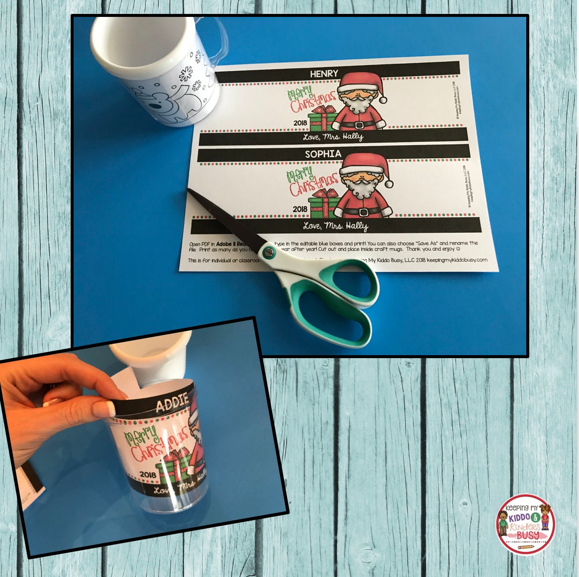 Personalized Santa Mugs - Customized Kids Christmas Present - Instant ...