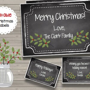 Christmas EDITABLE Notes - Holiday Tags - Cards - Thank You Notes ...