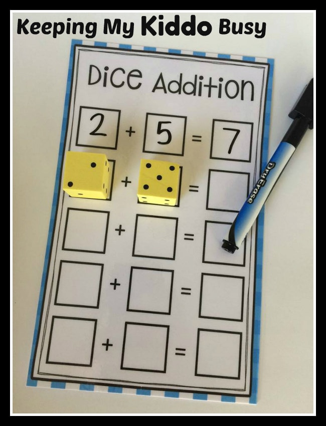 50% OFF SALE Dice Addition & Subtraction Game - Printable - INSTANT ...