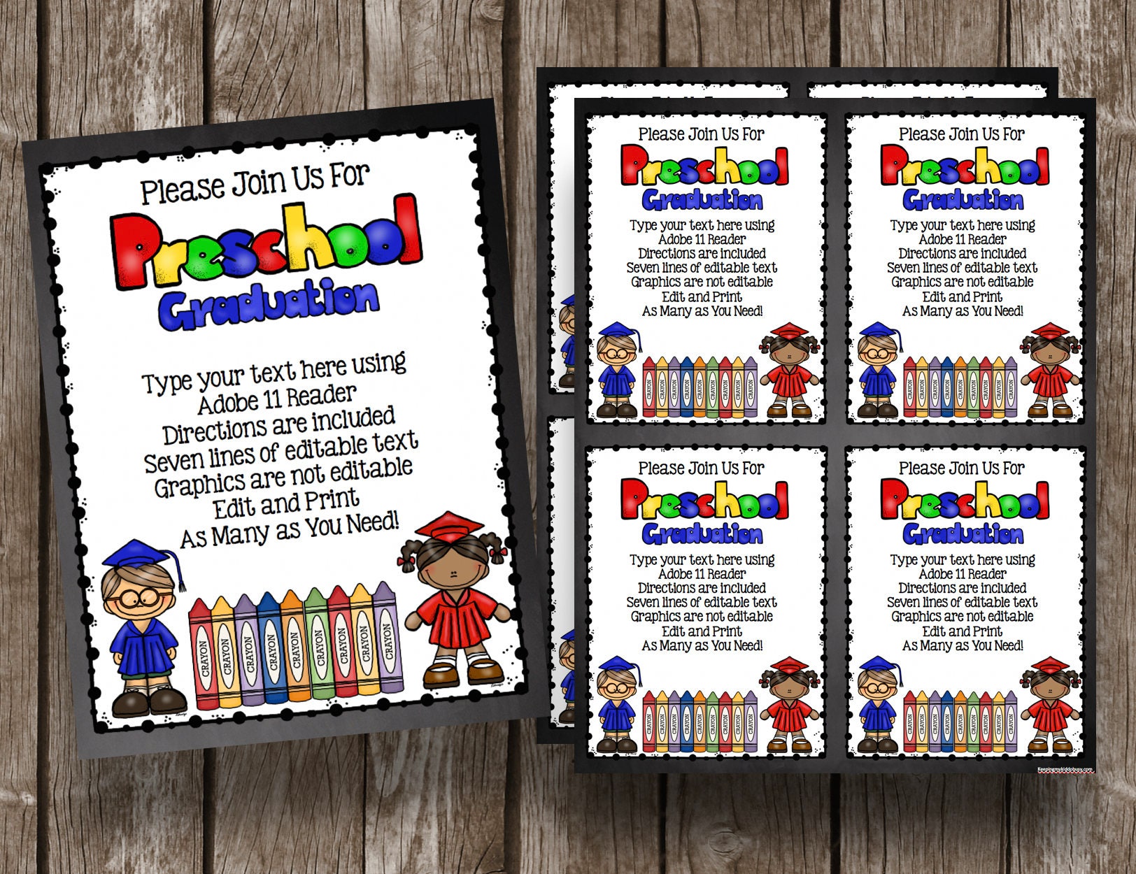 50% OFF SALE Preschool Graduation Invitation - Classroom Teacher ...