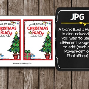 Christmas Party Invitation - EDITABLE - DIY Printable PDF - Kids ...