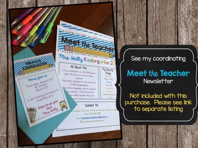 Welcome to Pre-k - Open House Prek - Back to School - Editable ...