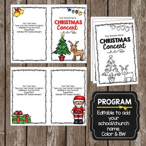 Christmas Concert BUNDLE - Editable DIY Invitations - Poster - Flyer ...