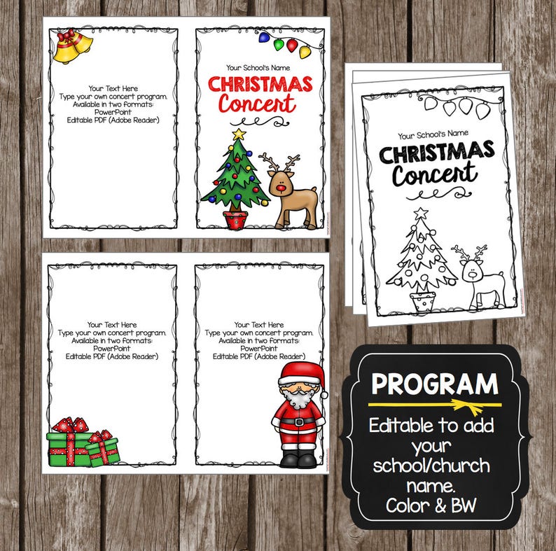 Christmas Concert BUNDLE - Editable DIY Invitations - Poster - Flyer ...
