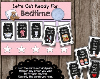 50% OFF SALE Morning & Bedtime Routine Chart Cards | Etsy