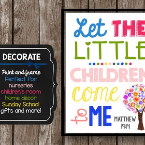 Scripture Wall Art BUNDLE - Kids Bedroom Decor - Playroom - Sunday ...