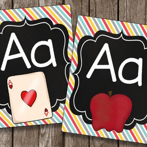 50% OFF SALE - Alphabet Posters - Cards - Chalkboard - Classroom - Etsy