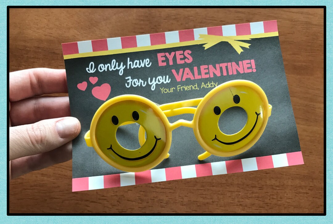 Valentine's Day Card - Sunglasses - Glasses- Printable - Favor Tag ...