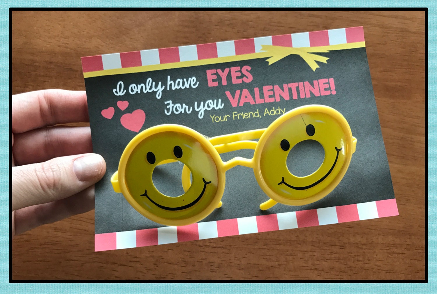 Valentine's Day Card - Sunglasses - Glasses- Printable - Favor Tag ...