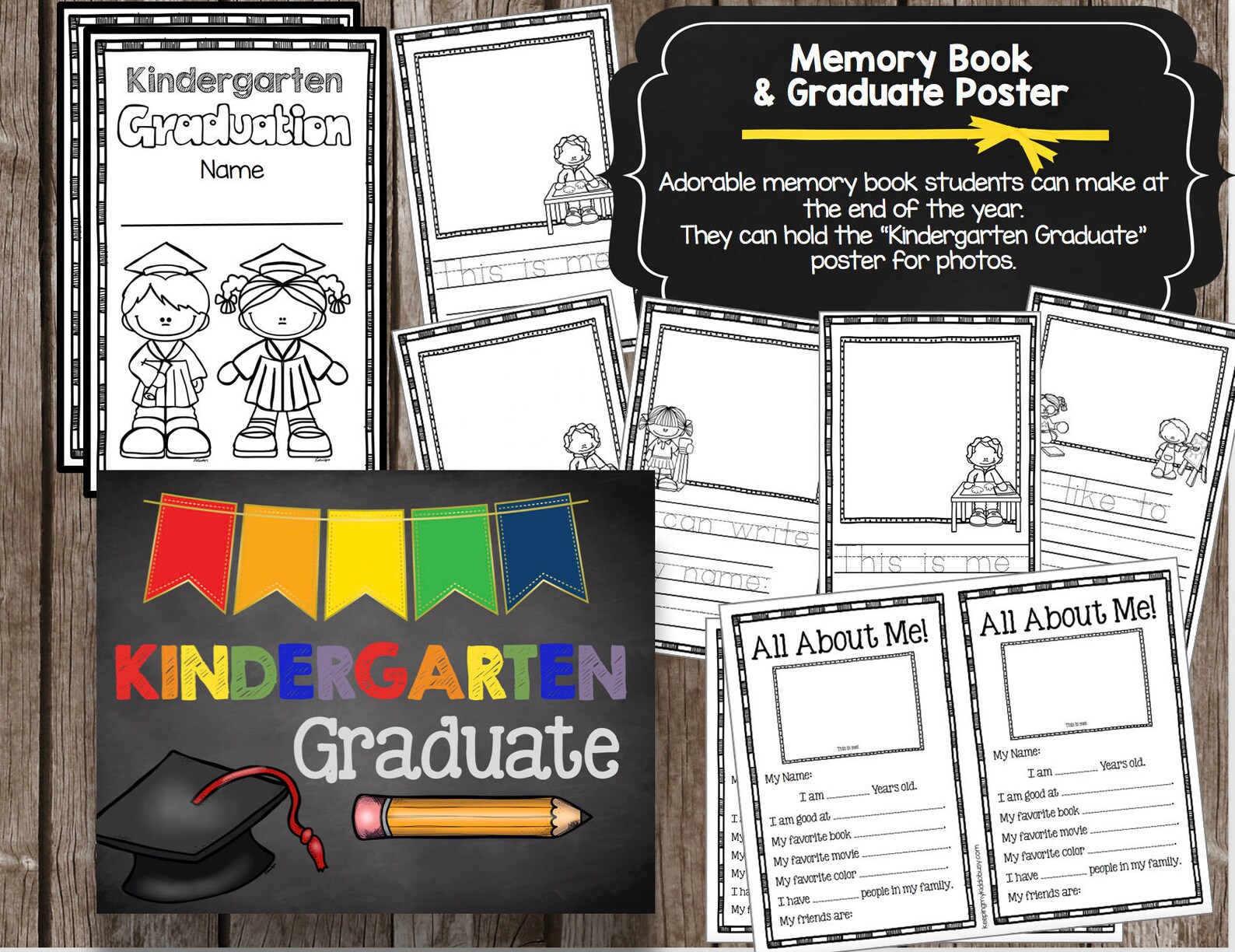 50% OFF SALE Kindergarten Graduation Pack EDITABLE - Etsy