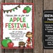 Apple Festival Invitation - EDITABLE - Harvest Celebration - School ...