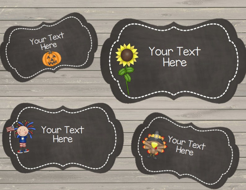 50% OFF SALE Monthly Chalkboard Labels Editable Tags Notes | Etsy