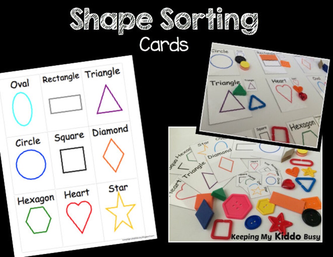 50% OFF SALE Shape Games - Printable PDF - Preschool - Kindergarten ...