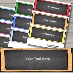 50% OFF SALE Chalkboard Labels {editable} 3 Sizes - Instant Download ...