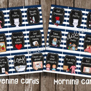 50% OFF SALE Routine Cards {instant Download} Morning & Night Time ...