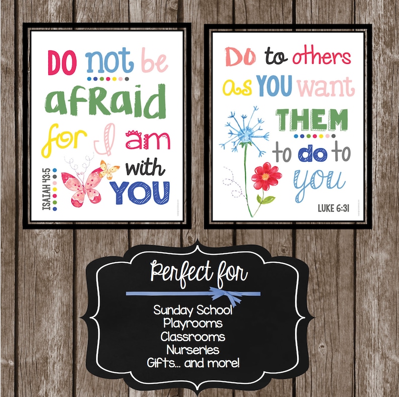 Scripture Posters BUNDLE Kids Bible Verses Printable Wall | Etsy Australia
