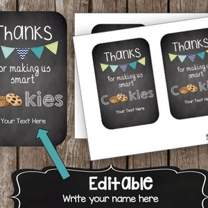 50% OFF SALE Teacher Appreciation - Smart Cookies - Printable - Card ...