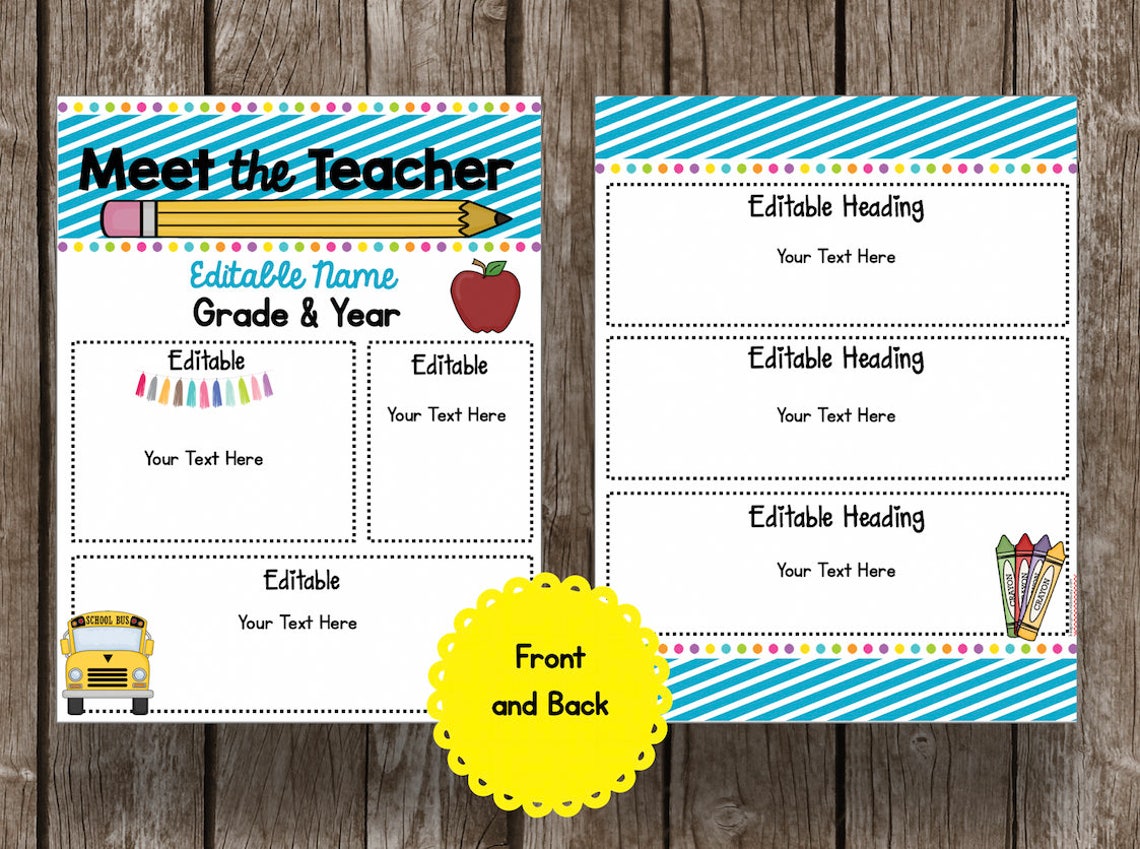 50% OFF SALE Meet the Teacher Welcome Students Open House - Etsy