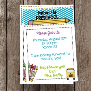 Welcome to Preschool - Open House Preschool - Back to School - Editable ...