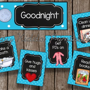 50% OFF SALE Routine Cards {instant Download} Morning & Night Time ...