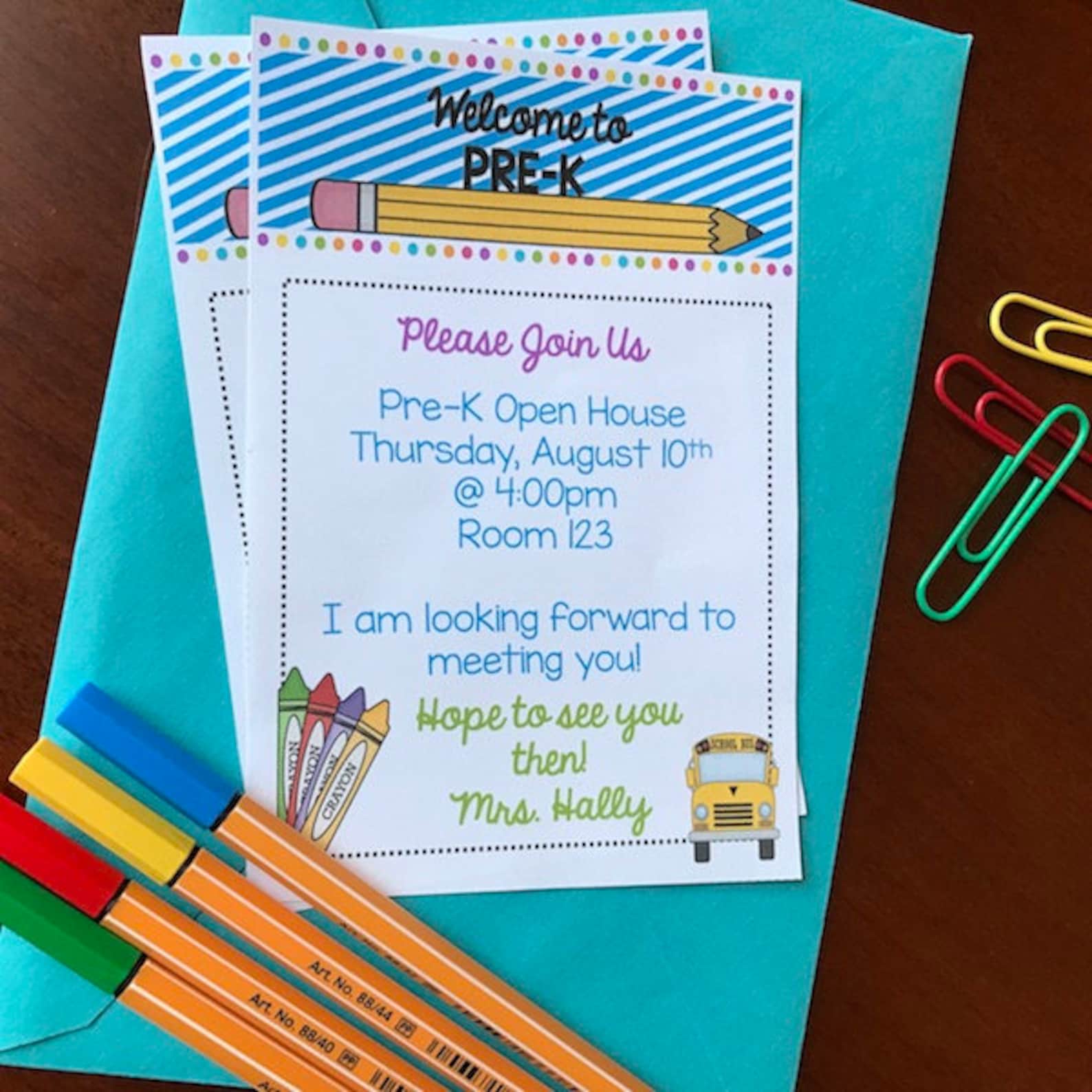Welcome to Pre-k Open House Prek Back to School Editable - Etsy