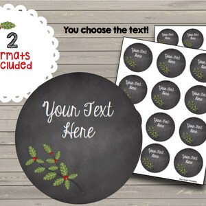 Christmas - EDITABLE - Chalkboard Labels - Gift Tags - Labels - INSTANT ...
