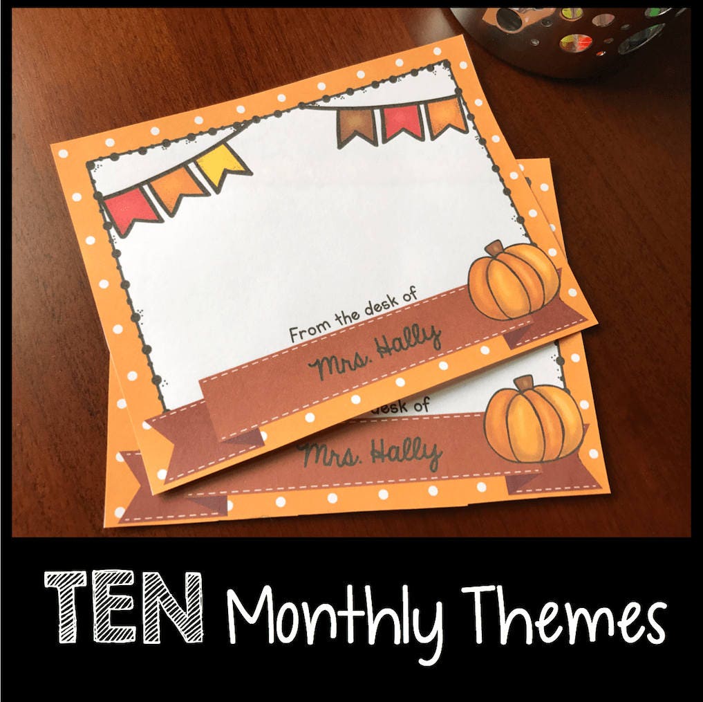 Personalized Note Cards - EDITABLE - Teacher Stationary - Custom Notes ...