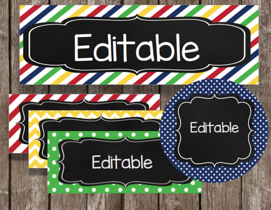 50% OFF SALE - Editable Tags - Labels - Cards - Banner - Classroom ...