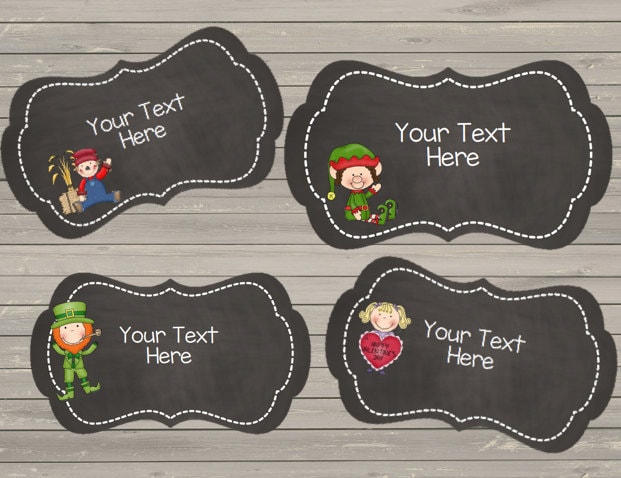 50% OFF SALE Monthly Chalkboard Labels editable Tags Notes | Etsy