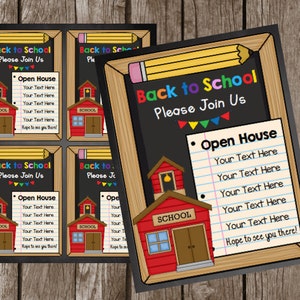 50% OFF SALE Open House Invitation - Back to School - Meet the Teacher ...