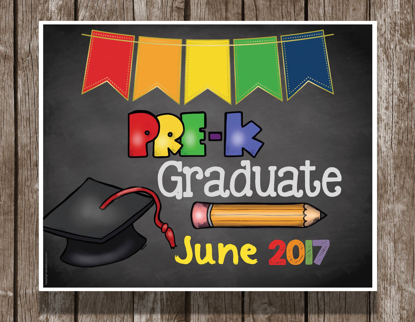 50% OFF SALE Pre-k Graduate Sign Last Day Prek Pre-k Chalkboard ...