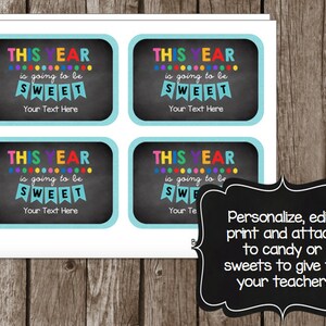 50% OFF SALE Teacher Thank You Card - Editable Card - Printable - Card ...