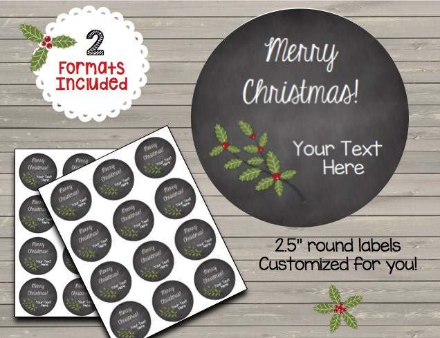 Christmas EDITABLE Chalkboard Labels Gift Tags Labels - Etsy