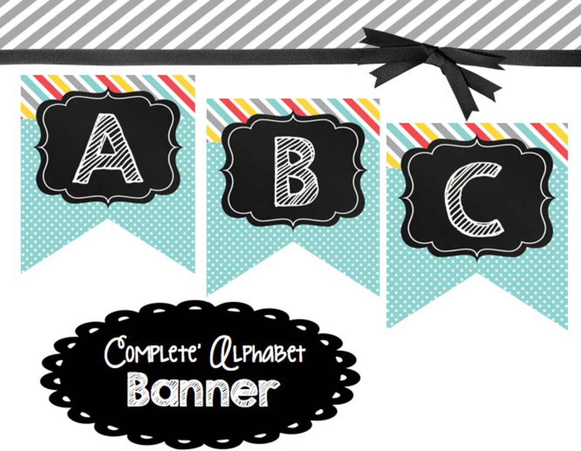 50% OFF SALE Banner Complete Alphabet Numbers - Etsy