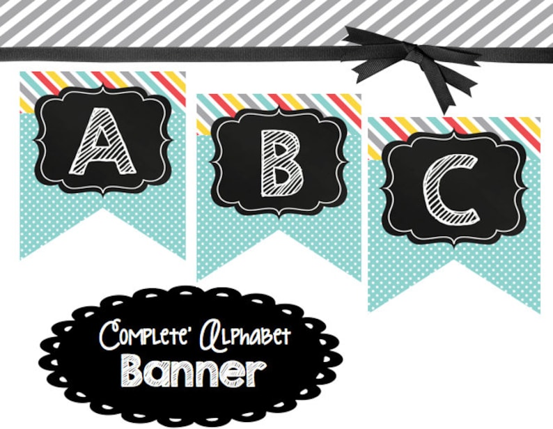 50% OFF SALE Banner Complete Alphabet Numbers - Etsy